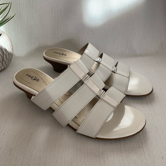 East 5th | Shoes | Nwot East5th Elda White Heeled Sandals Womans 9w ...